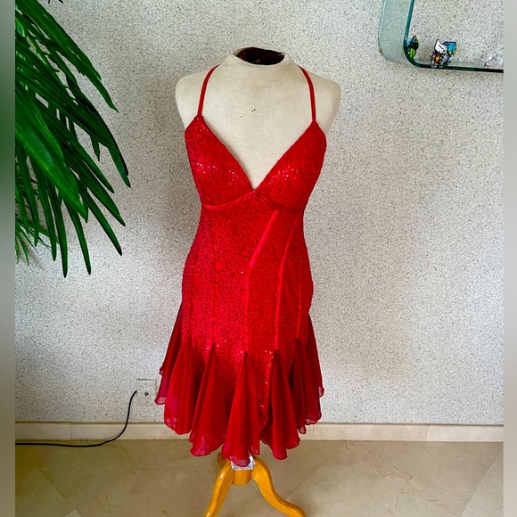 Rosita | Dresses | Rosita Sequin Cocktail Dress Side Zipper | Poshmark